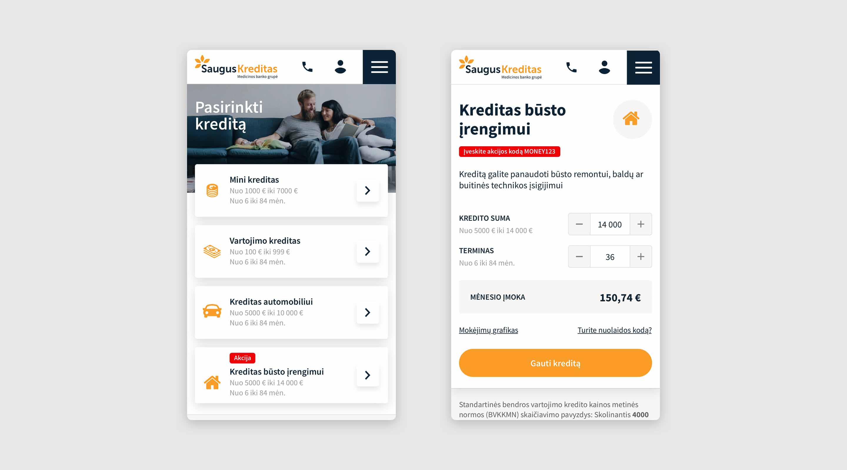 Consumer credit platform for private clients "Saugus kreditas"| Nordcode.io